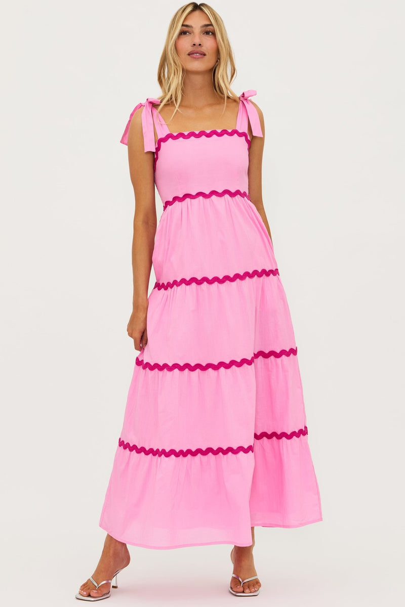 Charlotte Dress in Sweet Berry Wave Pink – Edit and Co