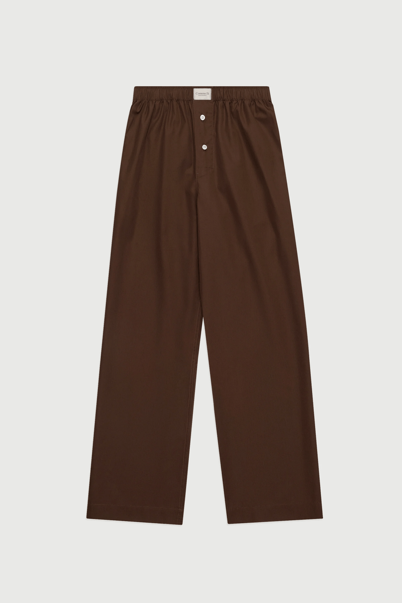 La Boxer Alta, Cotton Poplin in Brown – Edit and Co