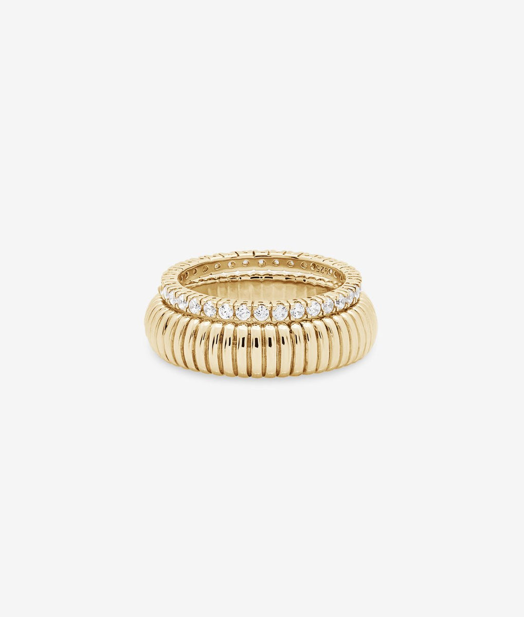 Reagan Ring Set in Gold – Edit and Co