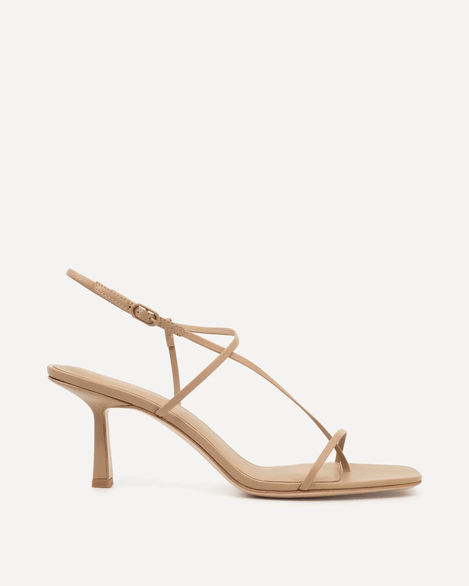 Cross Front 70 Heel in Beige – Edit and Co