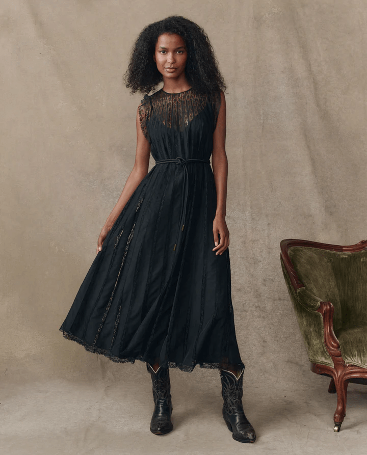 The Keepsake Lace Column Dress in Black – Edit and Co