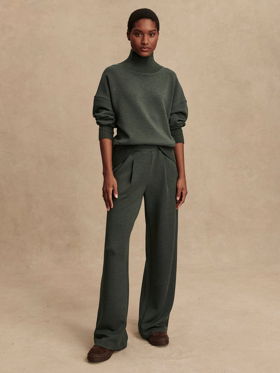 The Extra Wide Leg Pant 29.5 in Olive Marl – Edit and Co
