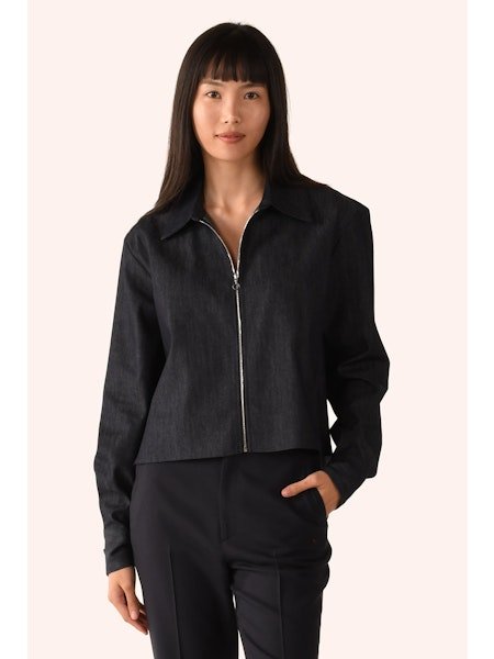 The ZIPPER Shirt, Raw Denim in Dark – Edit and Co